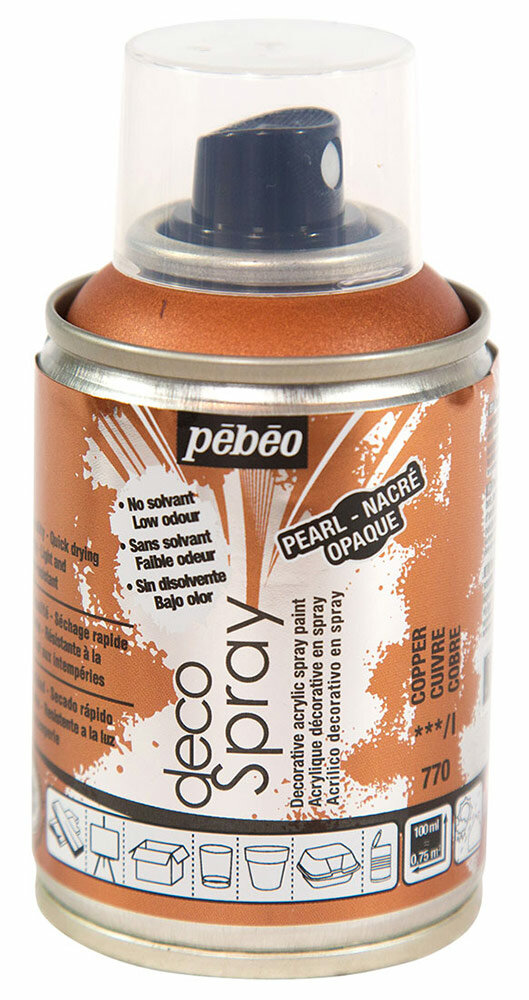 Краска на водной основе Pebeo decoSpray, (аэрозоль), 100 мл, под медь