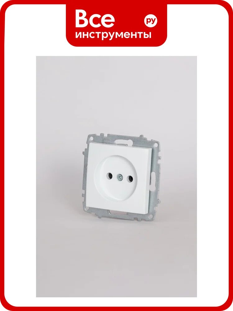 Розетка без заземления Elbi Zena Vega белоснежный M+K 609-015600-215, механизма