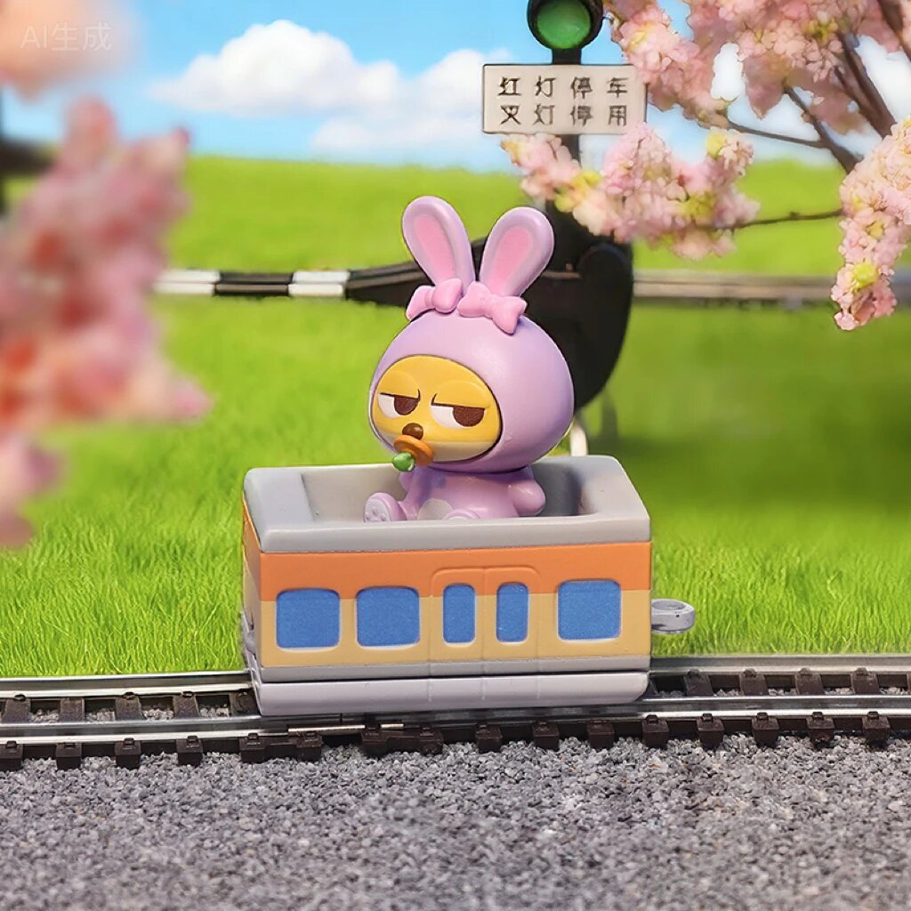 Подлинная серия Zootopia Happy Train слепая коробка аниме фигурка Джуди Ник Гэри загадочная игрушка кукла настольная модель орнамент подарок