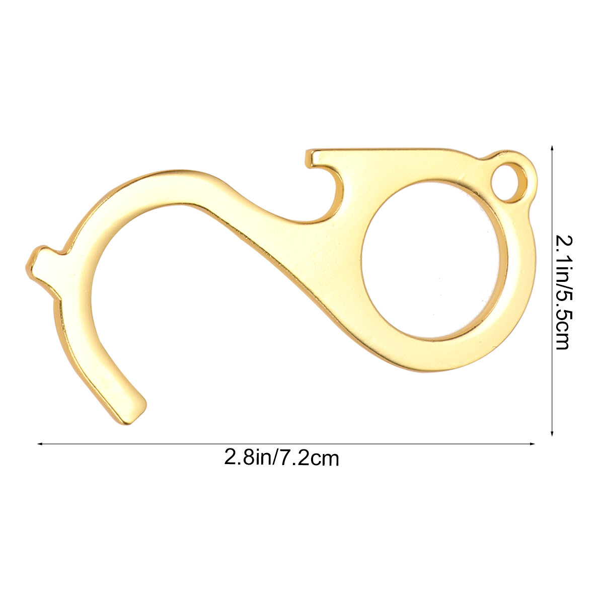 Открыватель Дверей И Лифта Без Контакта 2 Штуки Золотой 7.2×5.5×0.4Cm