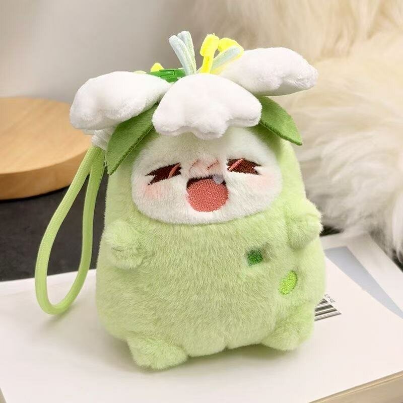 Roco kingdom animal hanging plush doll with soft pp material for gift and decor, зеленый белый 15 см