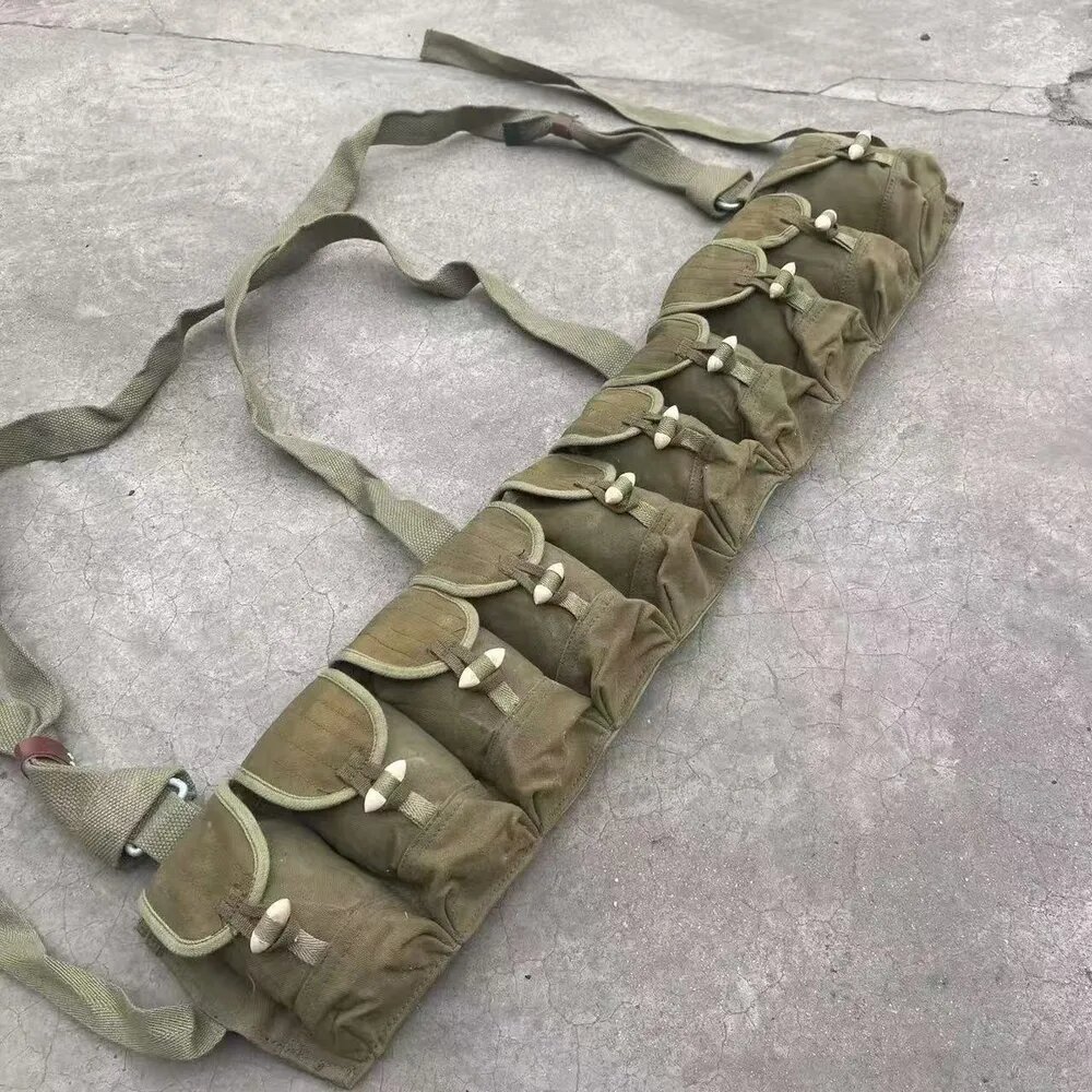 Разгрузка военная, китайский тип 56 Чи-ком, Брезент, Желтый, светло-зеленый