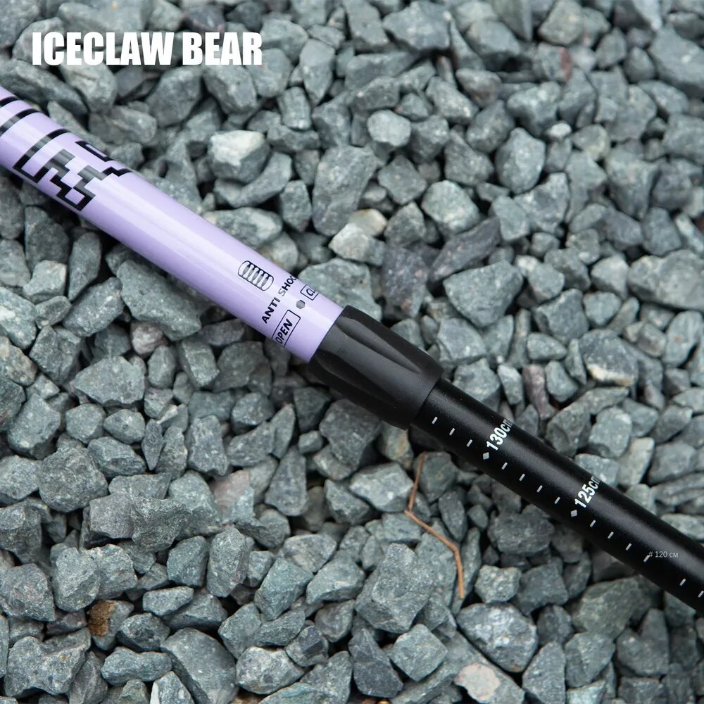 Палки для лыжероллеров ICECLAW BEAR Air элегантный фиолетовый алюминий 65-135см — фото 1