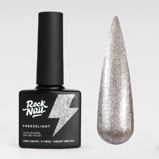 Гель-лак RockNail №341 Freezelight (Gold Rush) 10 мл ❗️ВНИМАНИЕ❗️СРОК годности до 10.2026