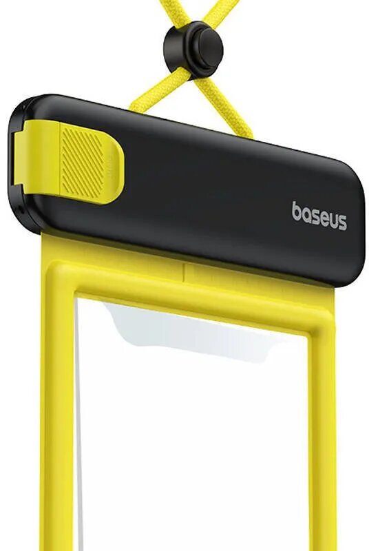 Чехол для смартфона Baseus аквакейс водонепроницаемый до 7.2" полиэстер желтый Black-deep — фото 1