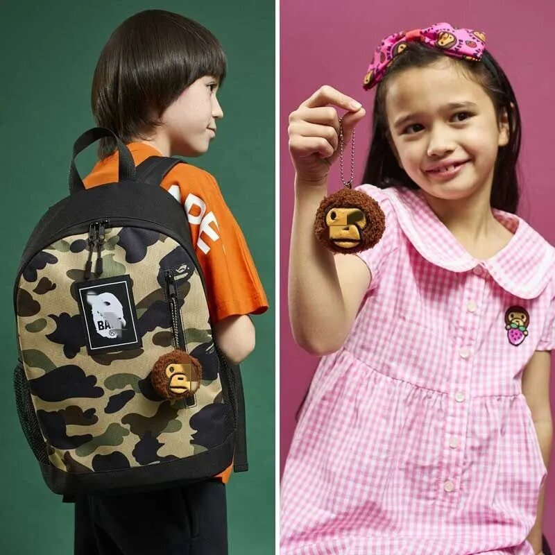 BAPE Рюкзак унисекс, нейлон, серый — фото 1