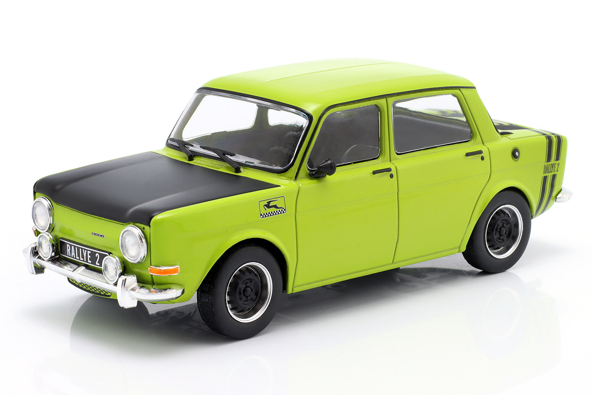 Модель коллекционная WHITEBOX Simca 1000 rally 2 1970 light green/black