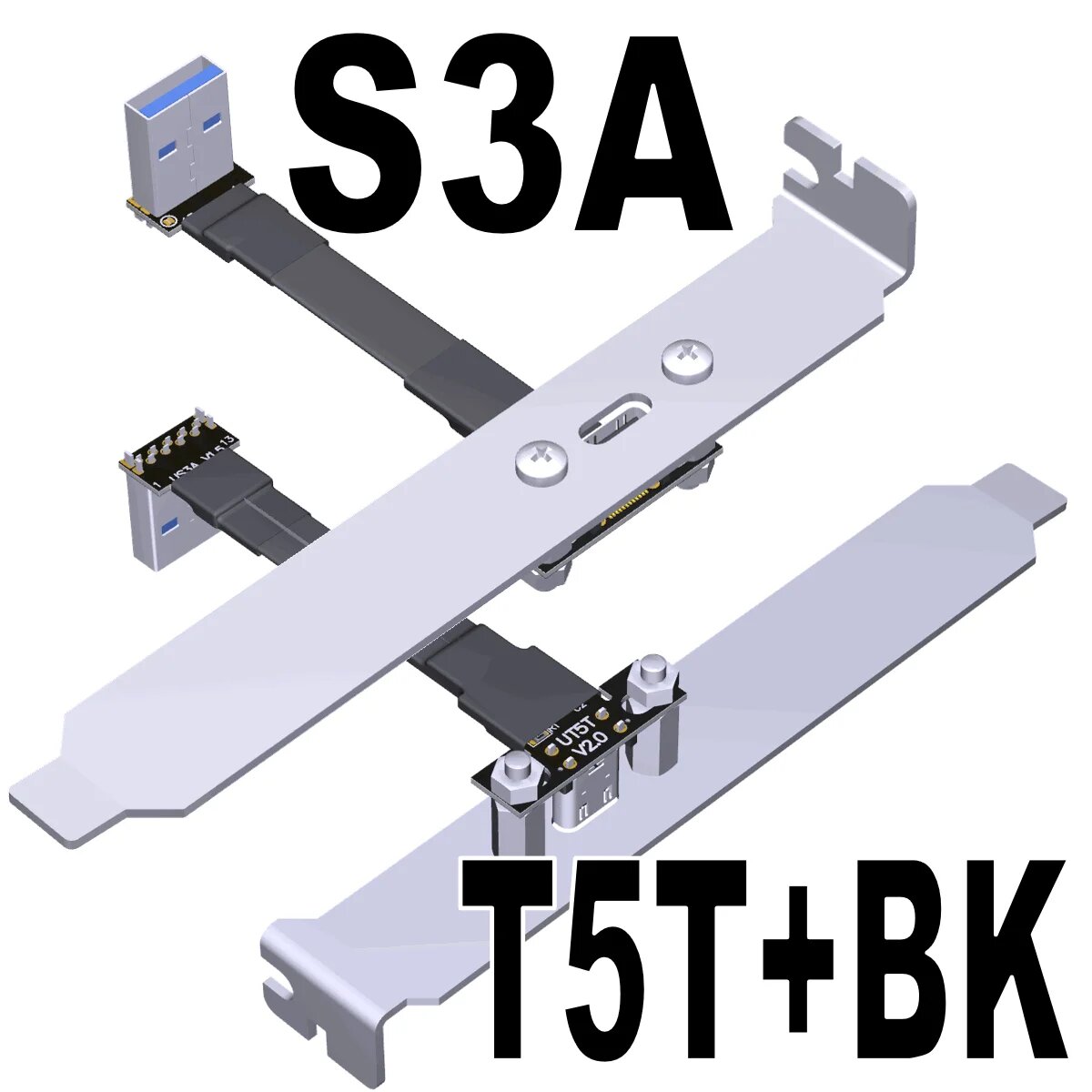 ADTLink плоский кабель USB 3.1 Type-C - USB-A 10 Гбит/с