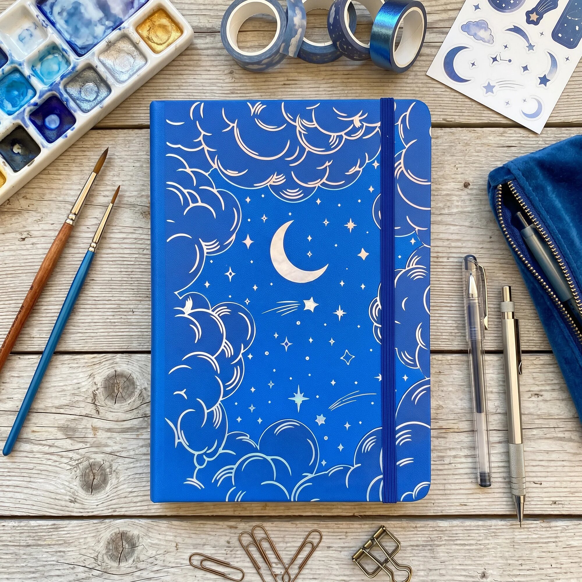 Блокнот buke notebook BK-Cloud A5 синий с точечной сеткой Синий, Blue