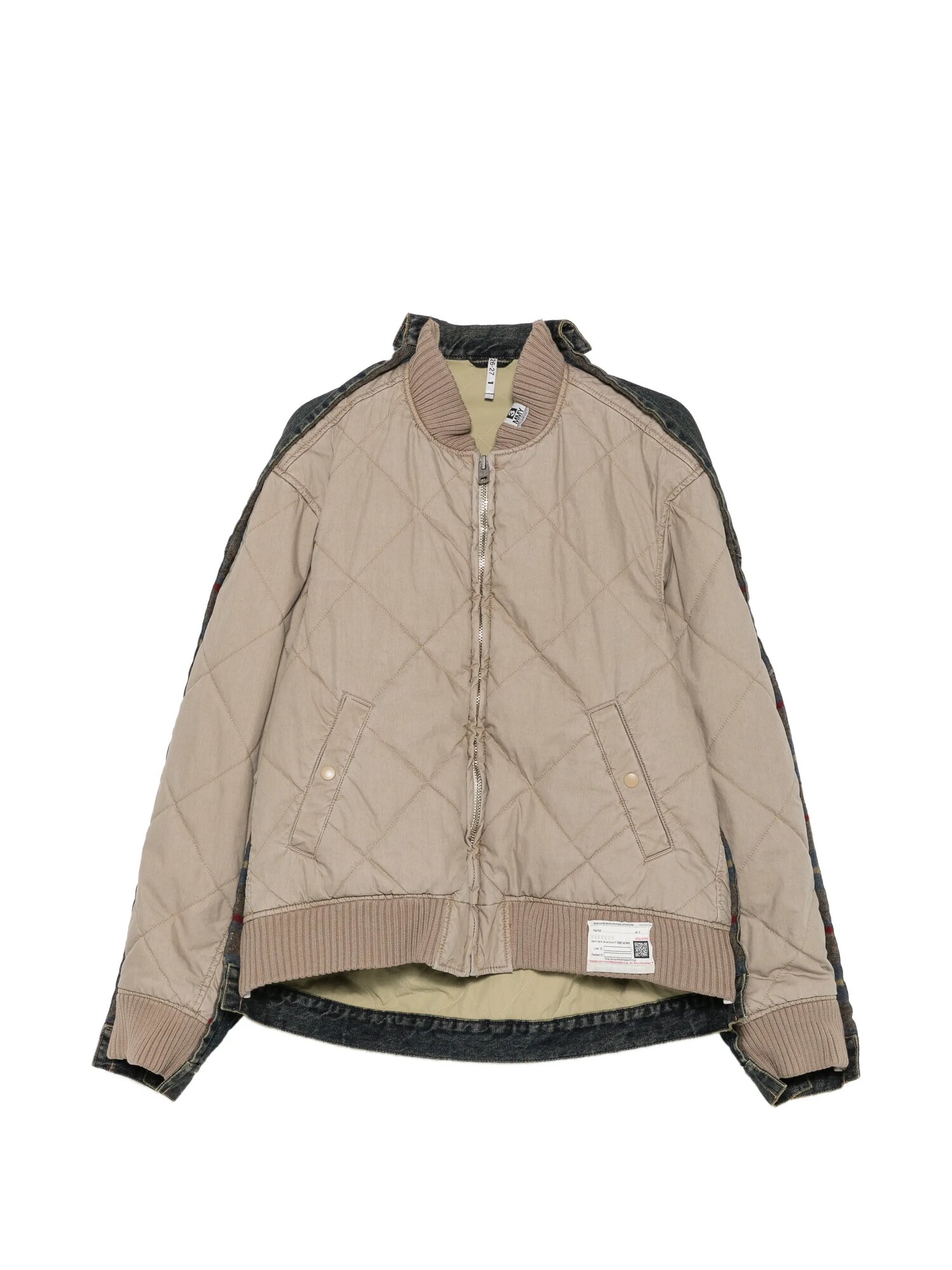 Куртка Quilted layered-denim jacket