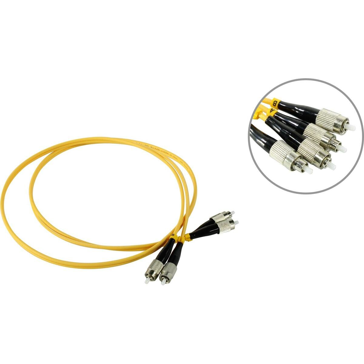 Cabeus FOP(d)-9-FC-FC-1m Patch cord во, FC-FC, LSZH, duplex, SM 9/125 1м 7490c