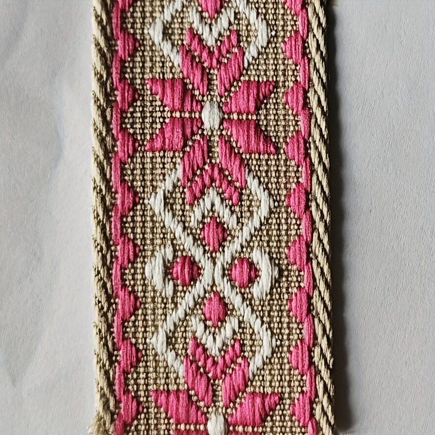 Нейлоновая жаккардовая тесьма Leaf Flower Sensation, 1.5 дюйма (3.8 см) x 3 ярда, цвет №4, для изготовления кошельков своими руками