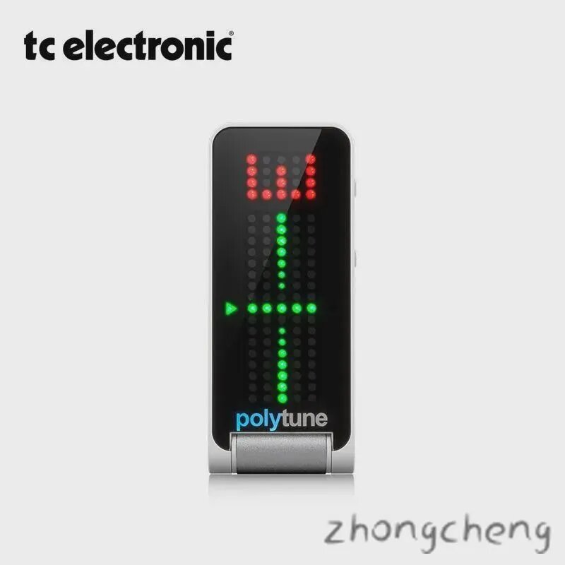 TC Electronic PolyTune Clip Мини-акустическая гитара, электрогитара, бас, тюнинг, педаль, эффектор настройки