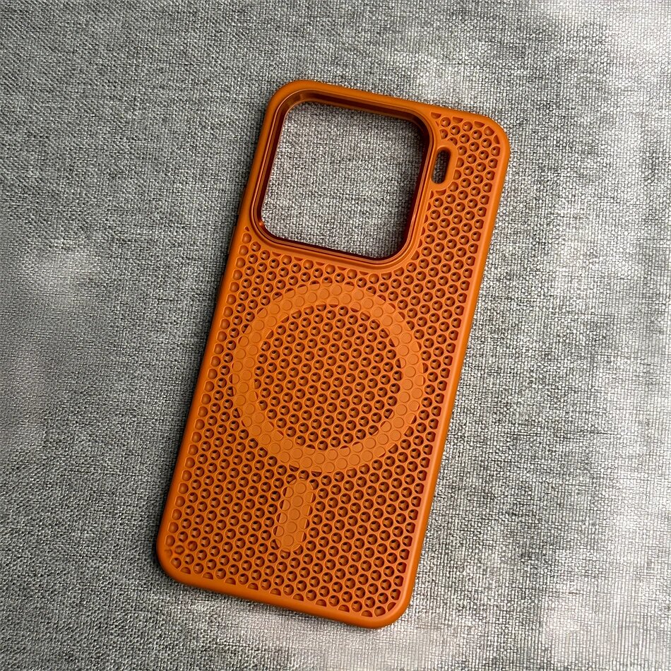 Чехол с сетчатой структурой Honeycomb для рассеивания Оранжевый, Orange KJ SRCC, For Xiaomi Mi13