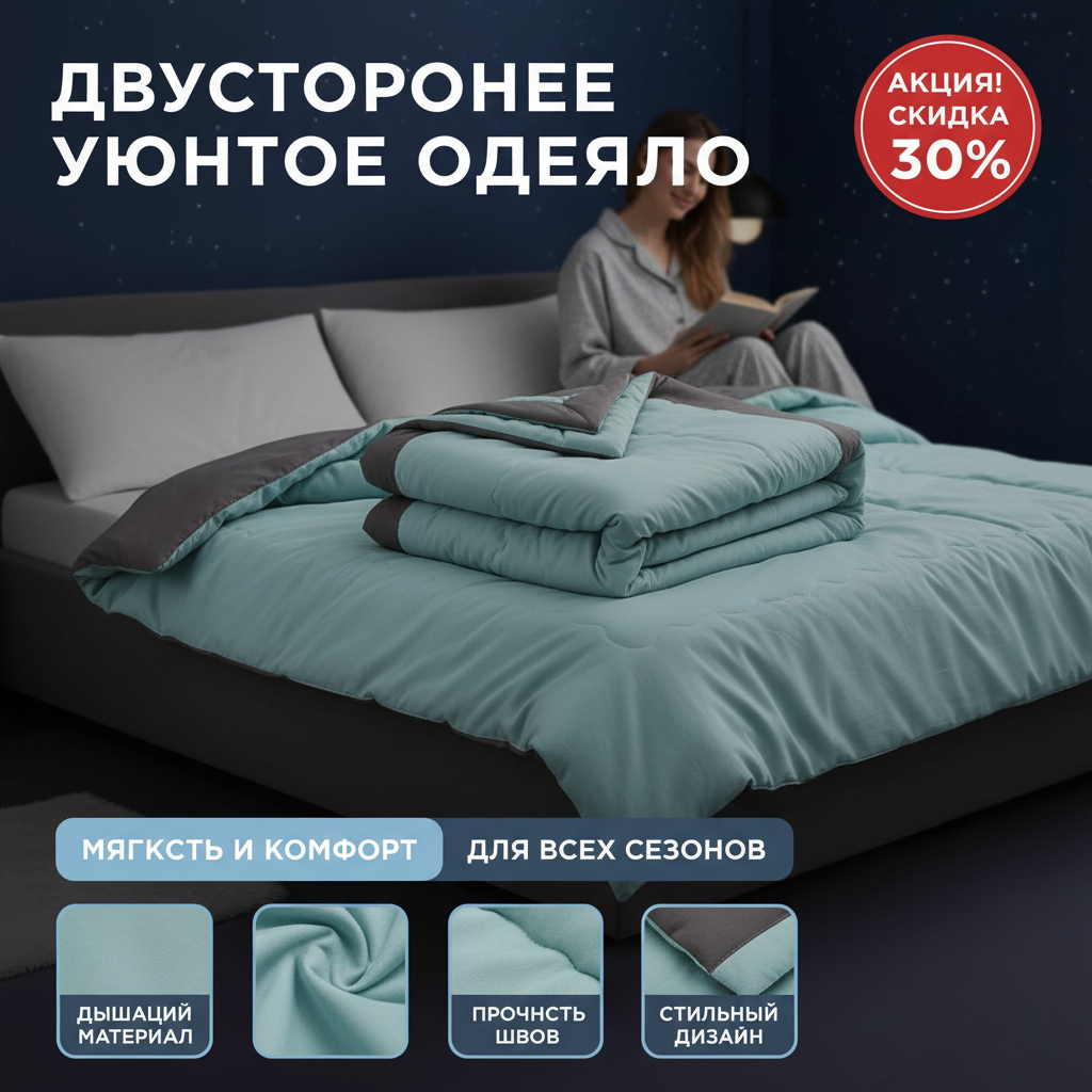 Легкое хлопковое одеяло 140х200 см создано для лета охлаждающий эффект
