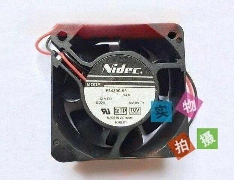 Nidec 6025 6CM E34390-55 12V 0.22A 2-проводной инверторный вентилятор охлаждения -