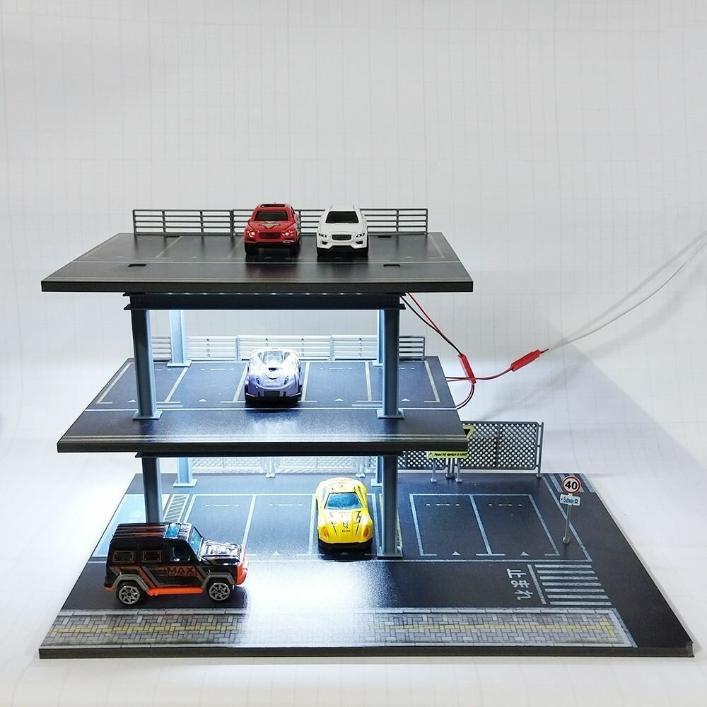 Car Bay Гараж для машинок 1:64. ручная работа (Без модели автомобиля). Игрушечный гараж для моделек. Подарок мальчику