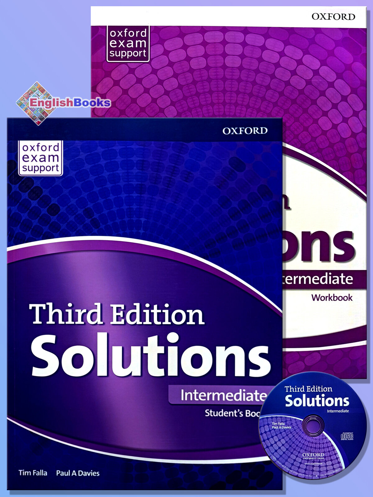 Solutions Intermediate Third Edition, комплект (учебник, раб. тетрадь, диск)