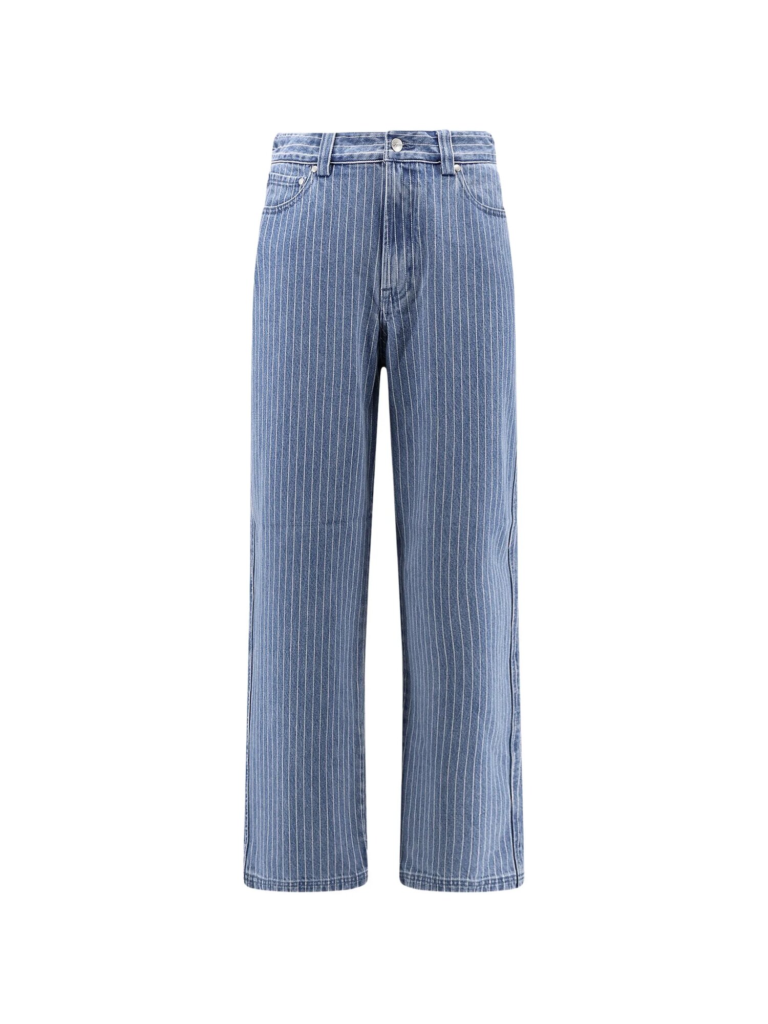 Джинсы  Striped straight-leg jeans