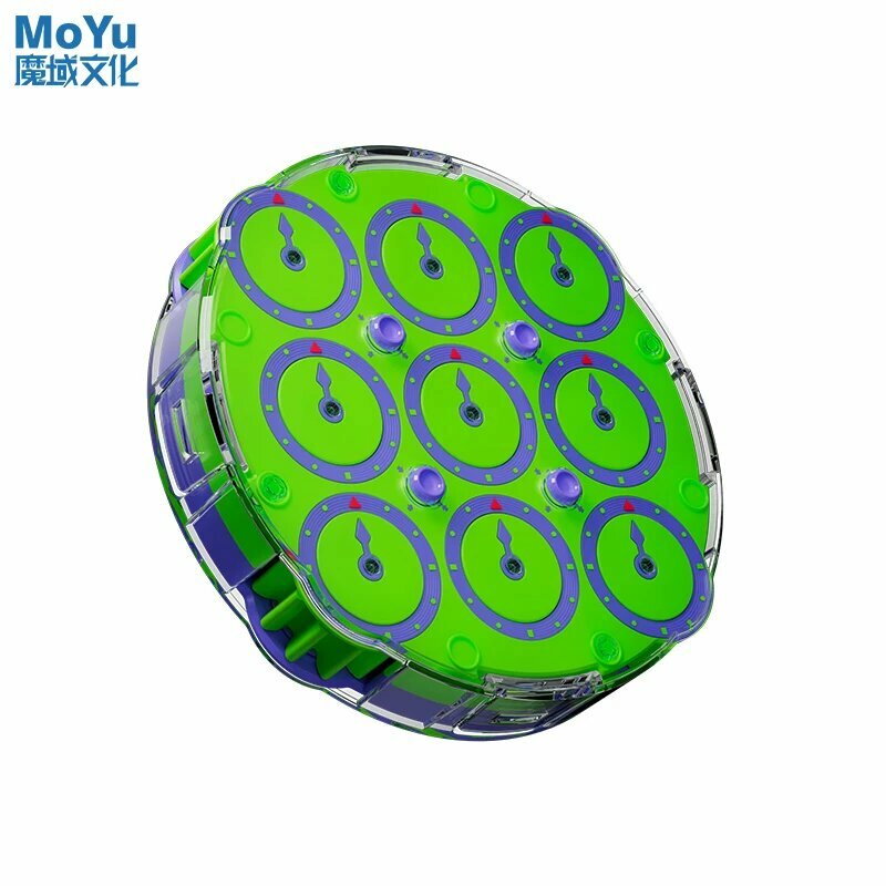 MoYu Weilong Clock 4x4x4, Purple-Green