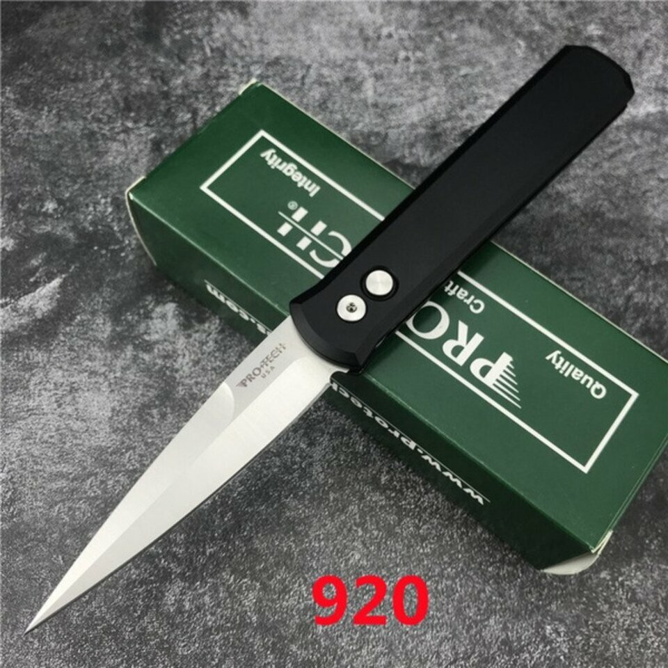 PROTECH Italy 920 Godfather — автоматический нож с боковым выдвижением и пружинным механизмом для быстрого открытия, предназначенный для активного отдыха, EDC, кемпинга и тактических задач.