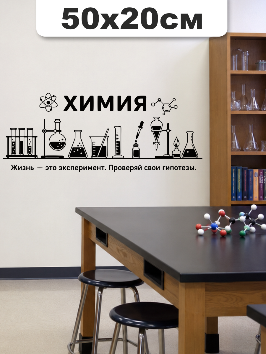 Интерьерные наклейки на стену для декора школа химия