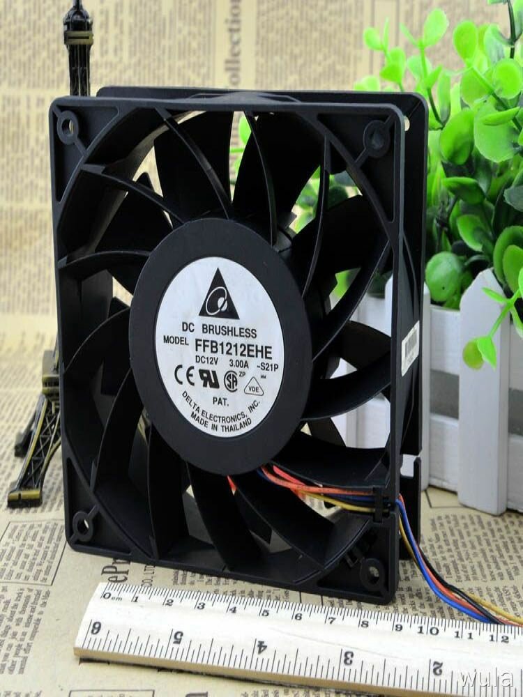 Вентилятор Delta FFB1212EHE 120x120x38мм 12В 3.0А 4500 об/мин 200CFM для серверов, ЧПУ и промышленности