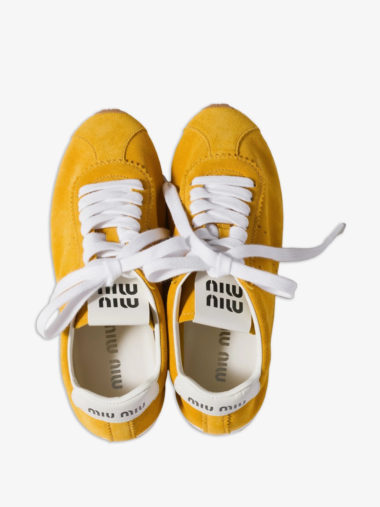 Кроссовки Miu Miu Plume, размер 38,5, ochre yellow — фото 1