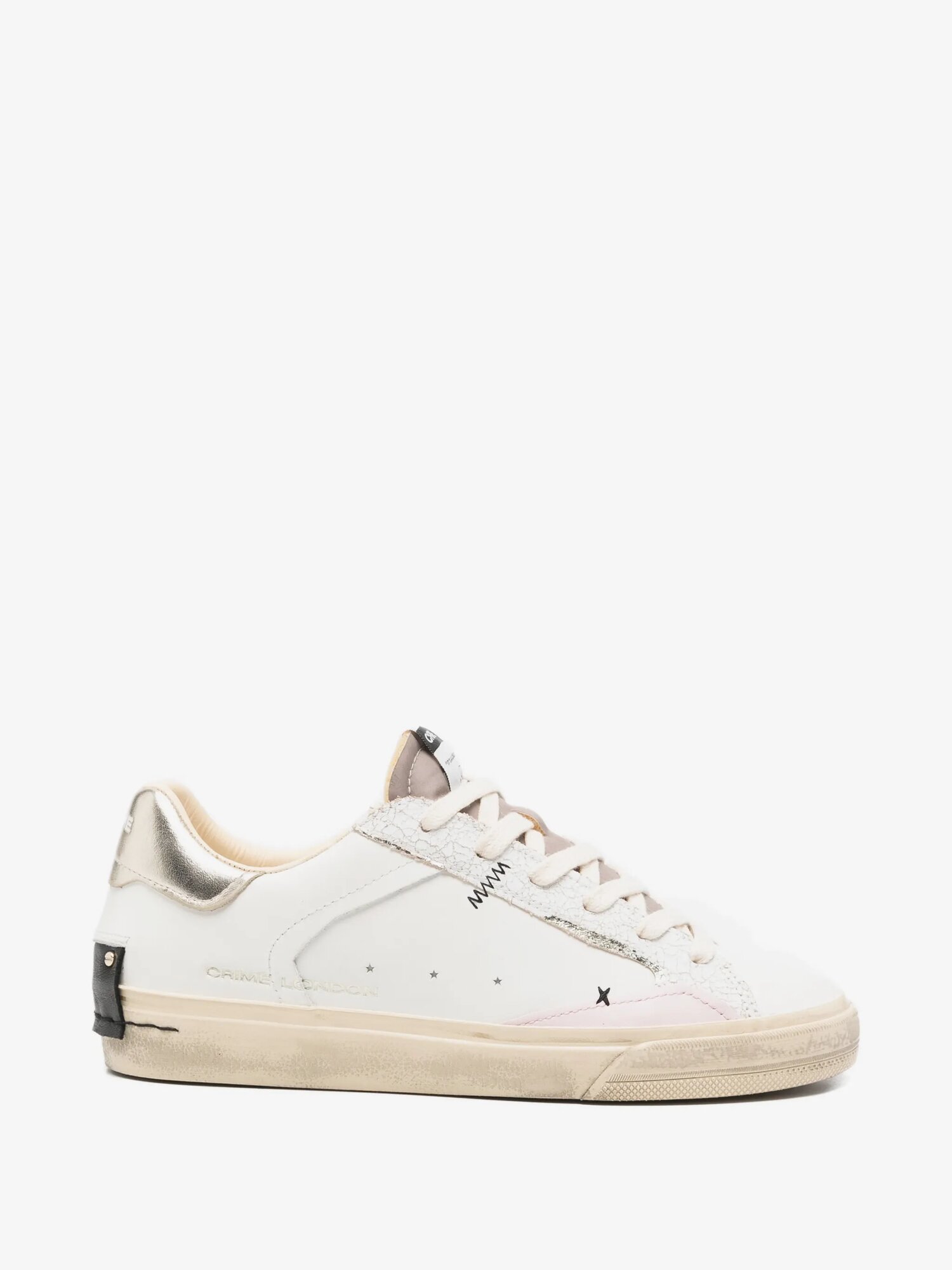 Кроссовки Crime London Distressed-effect low-top sneakers