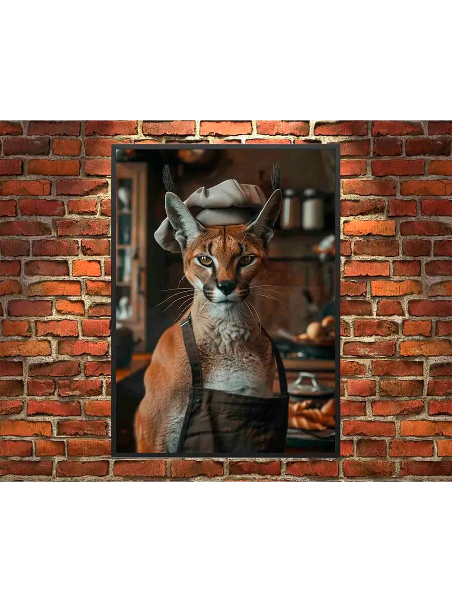 Тушеное мясо каракала 2 шт, Плакат 30x42см