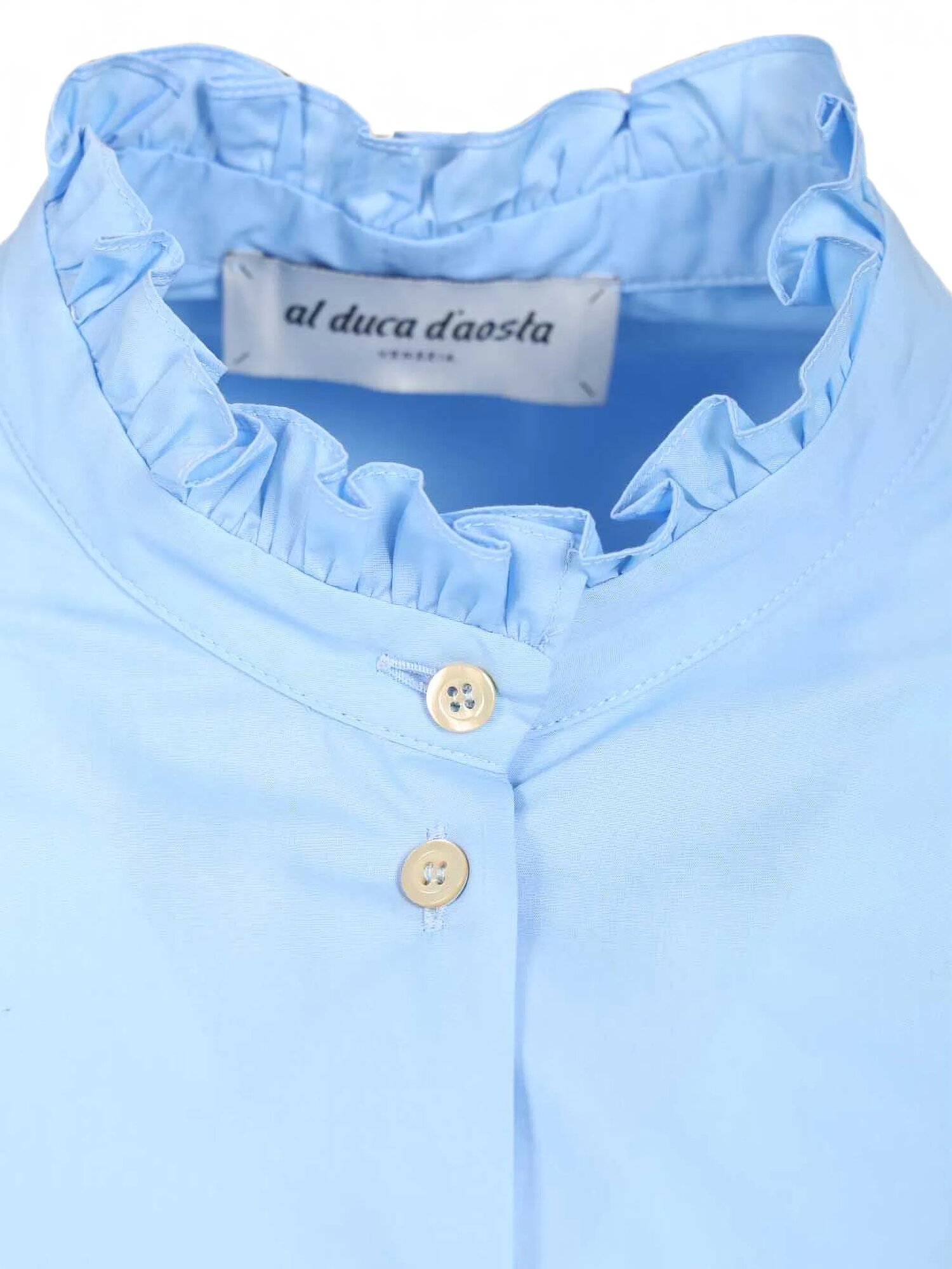Рубашка al duca d'aosta Rouche cotton shirt, размер 40, Синий принт — фото 1