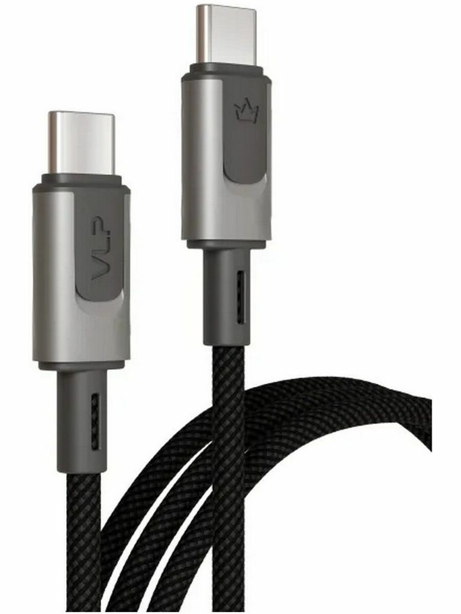 Дата-кабель VLP Force Line 100W USB-C + USB-C, 1.2m Black