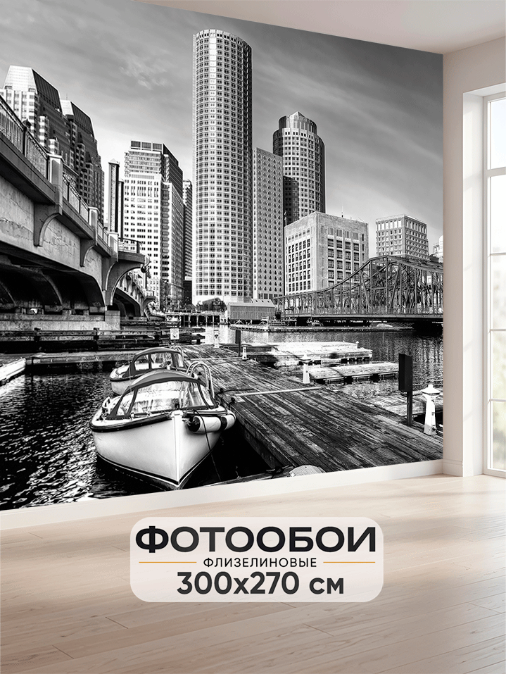Фотообои на стену "Небоскребы Чикаго" флизелиновые 300х270 см