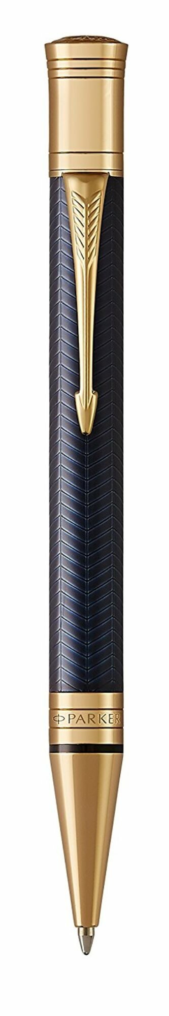 Ручка шариковая Parker "Duofold Prestige Blue Chevron GT" черная, 1,0мм, подарочная упаковка