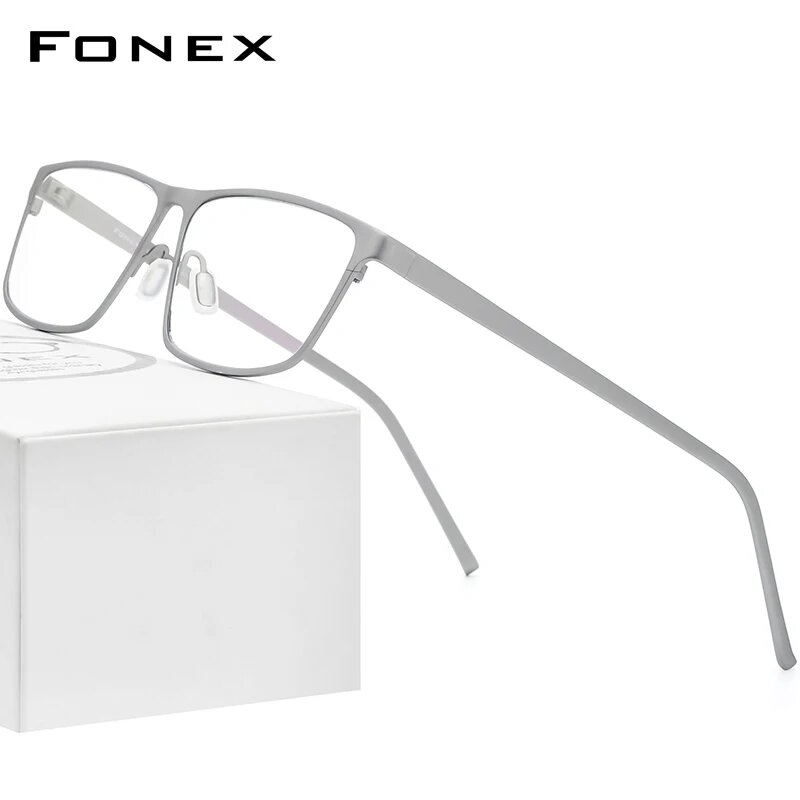 FONEX оправа для очков из титана мужские квадратные