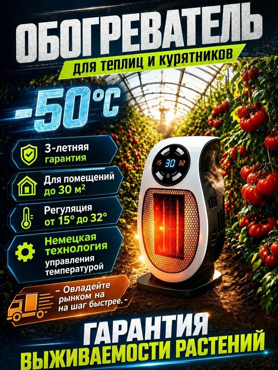 Обогреватель для теплицы с терморегулятором инфракрасный