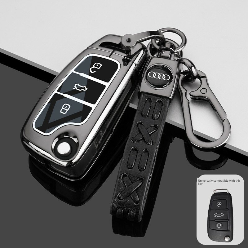 Ключевой брелок для Audi Q7 D-стиль гранитный с плетеной веревочной застежкой для моделей 2024-2025