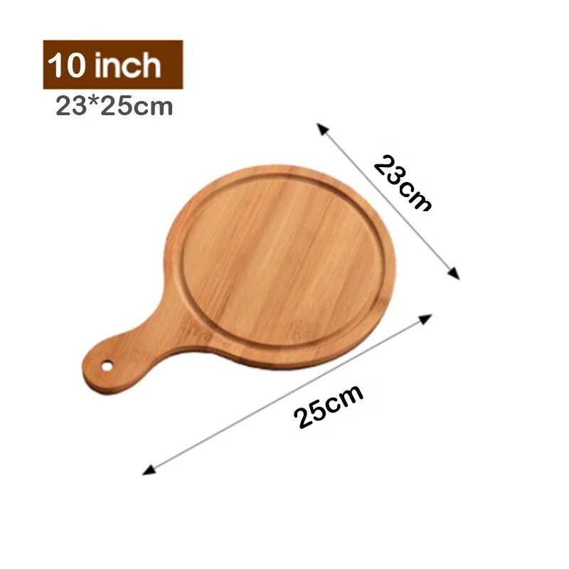 Круглая деревянная доска для пиццы из сосны 10 inch