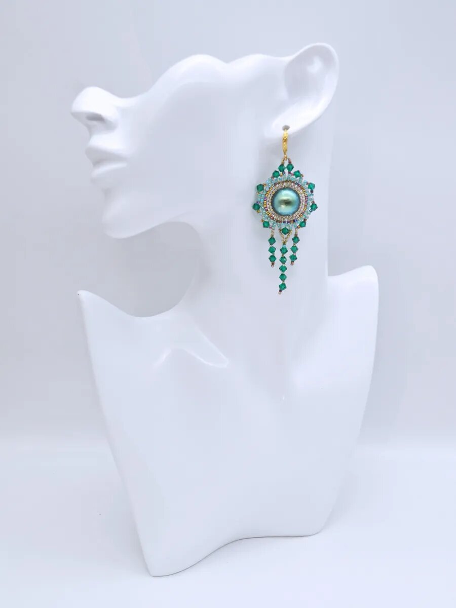 Серьги, кристаллы Swarovski