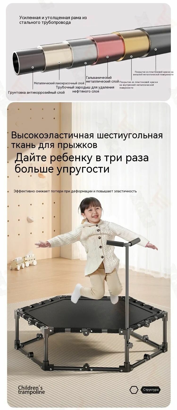 Батут каркасный107 см — фото 1