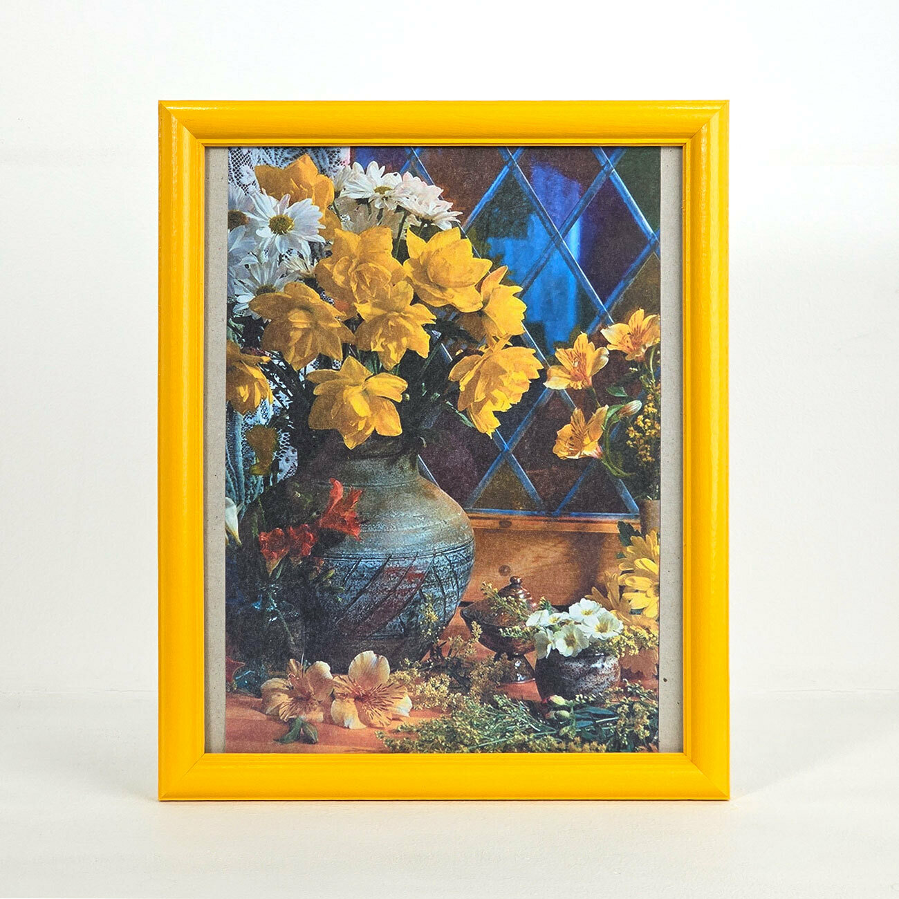 Фоторамка 24x30, дерево/стекло, жёлтый (801150Б) круглый профиль 22 мм