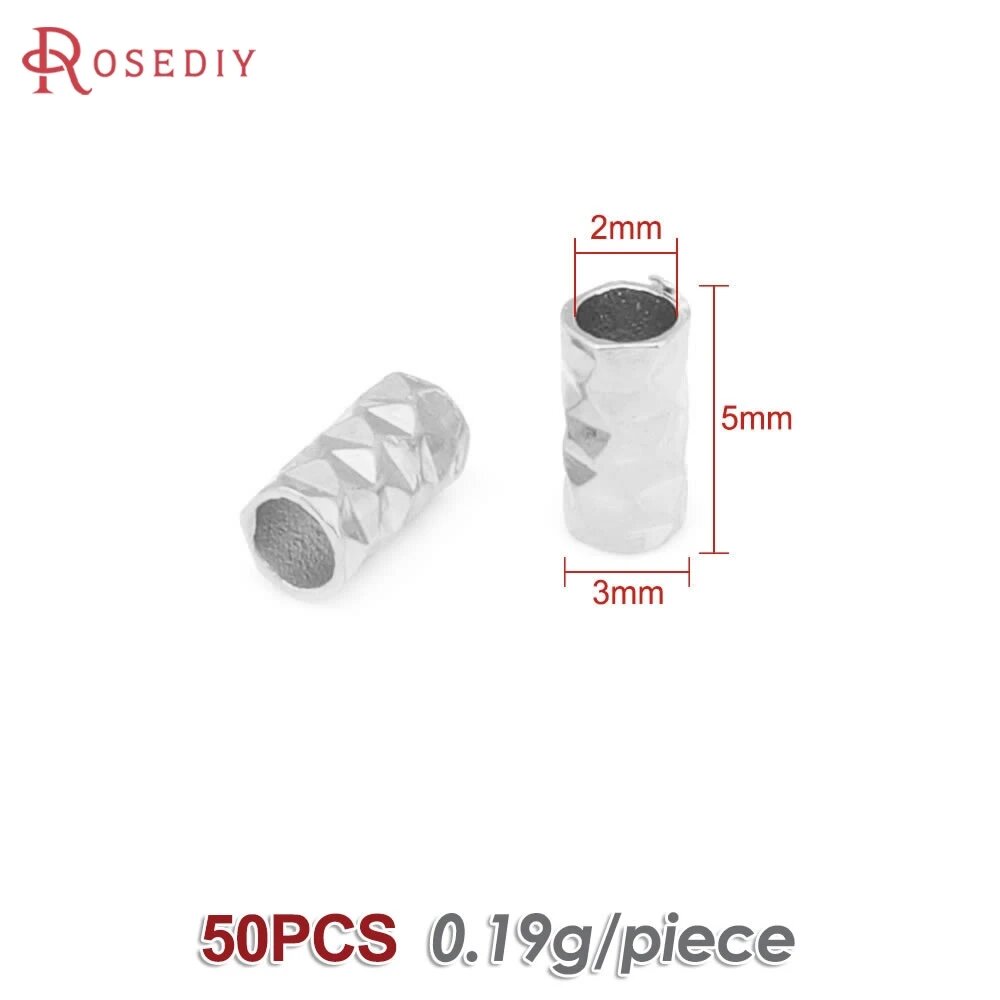 Разделительные бусины Rosediy из латуни золотого цвета 45365-Platinum Color