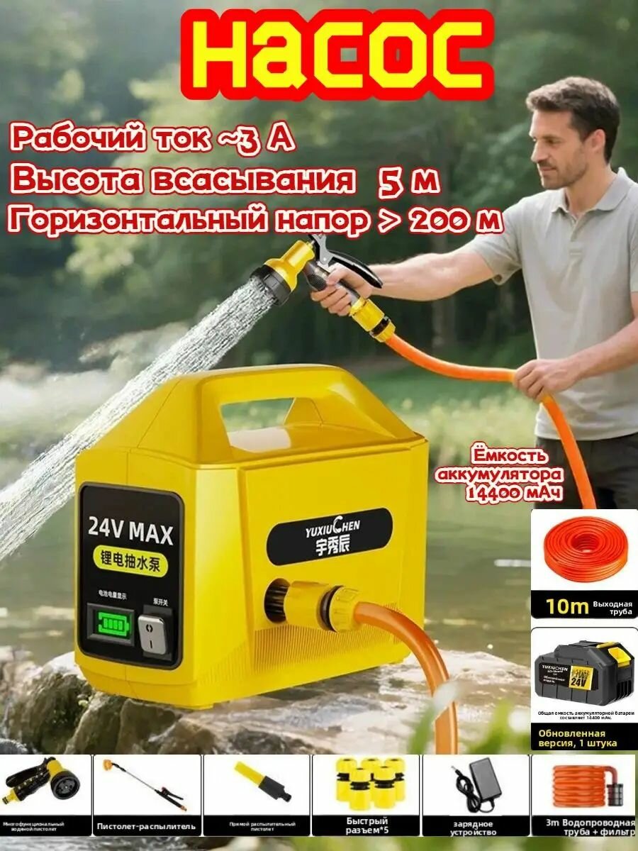 Дренажный насос,12л/мин,200м-