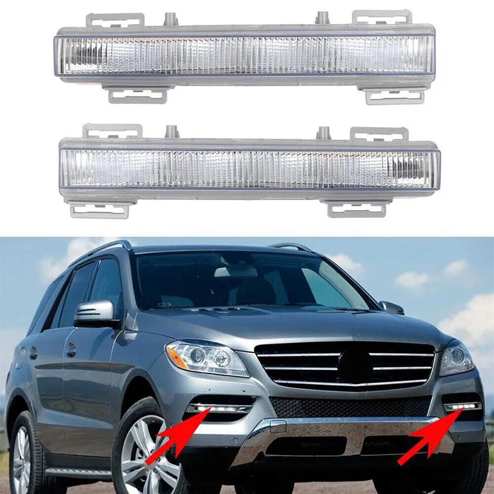 S9Для W166 ML350 ML400 X204 GLK350 2012-2015 Автомобильные передние светодиодные дневные ходовые огни DRL Противотуманные фары 2049065401