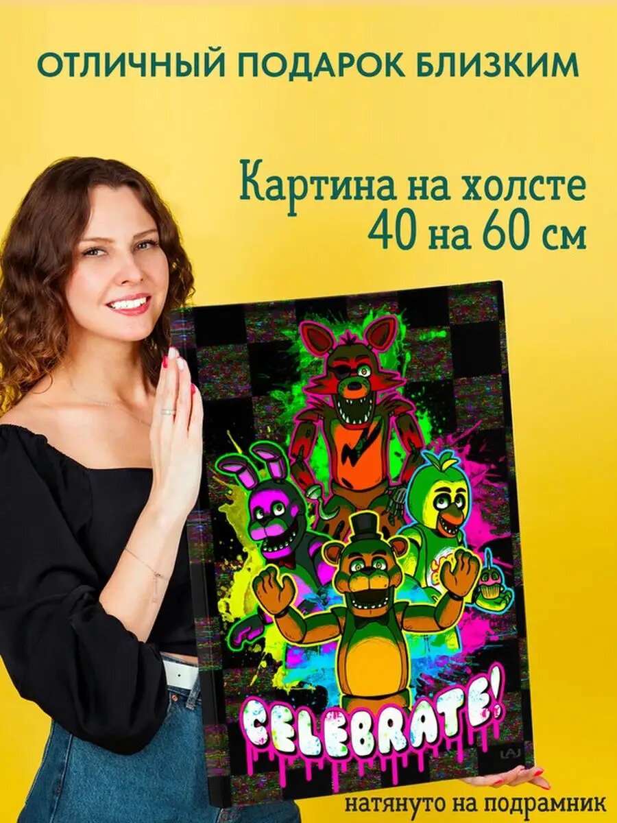 Картина на холсте постер Five Nights at Freddys фнаф