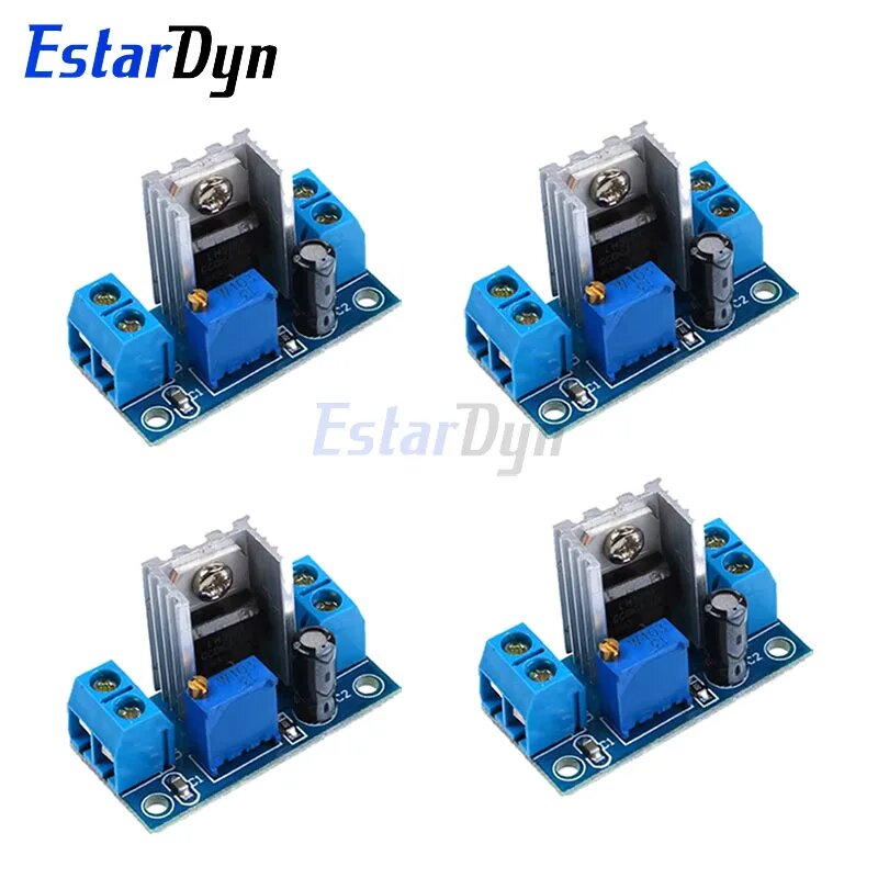 4 шт. Регулятор напряжения Estardyn LM317 синего цвета