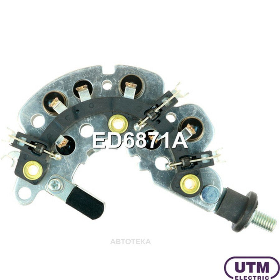 Диодный мост генератора UTM ED6871A DAEWOO LEGANZA 2.0L 1997- DAEWOO LEGANZA 2.2L 1998-2002 DAEWOO NUBIRA 1.6I / 2.0I 1999-2000 DAEWOO TACUMA 2.0L 1999