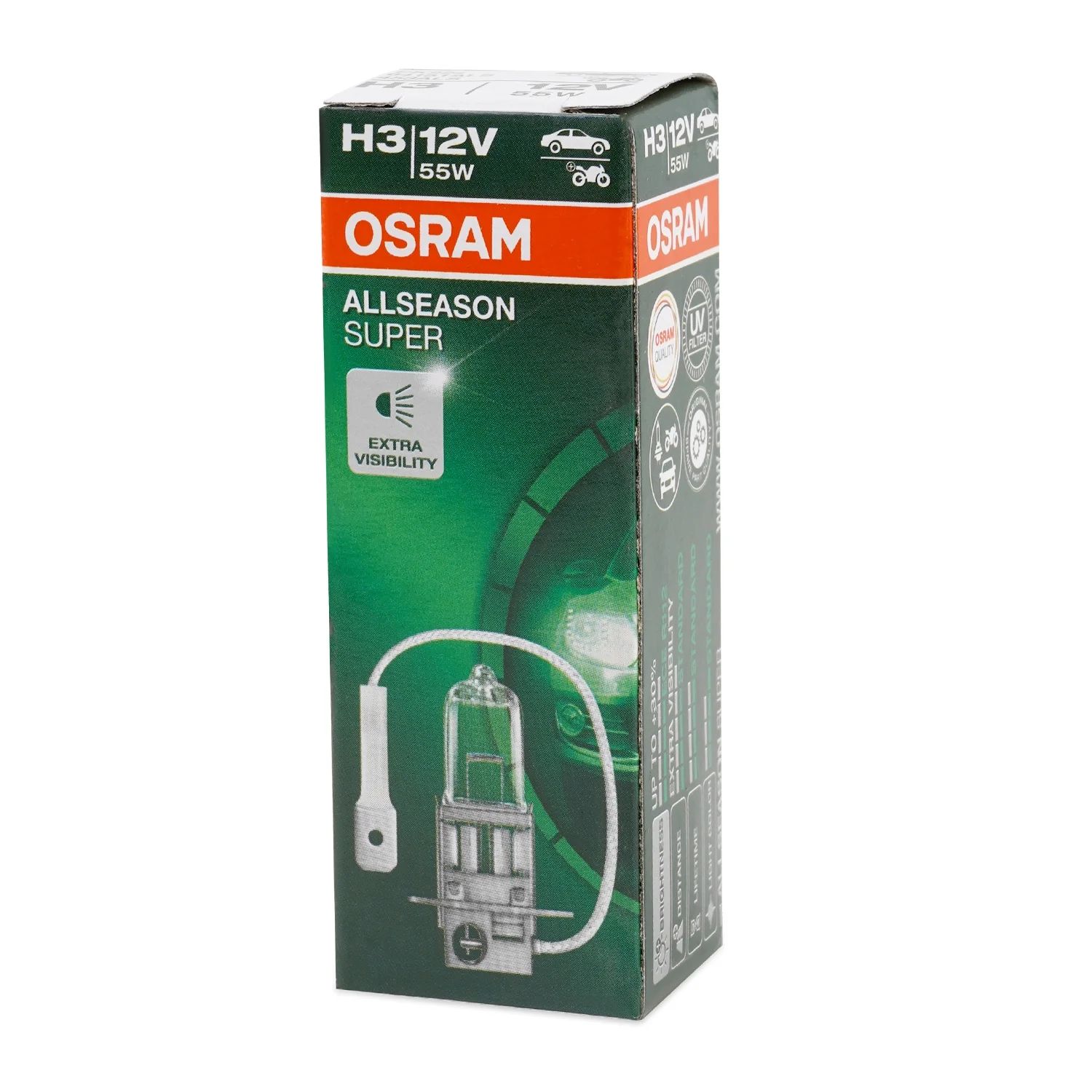 AVS 64151ALS Автолампа галогенная 64151ALS 55W 12V PK22S 10X10X1 1A OSRAM