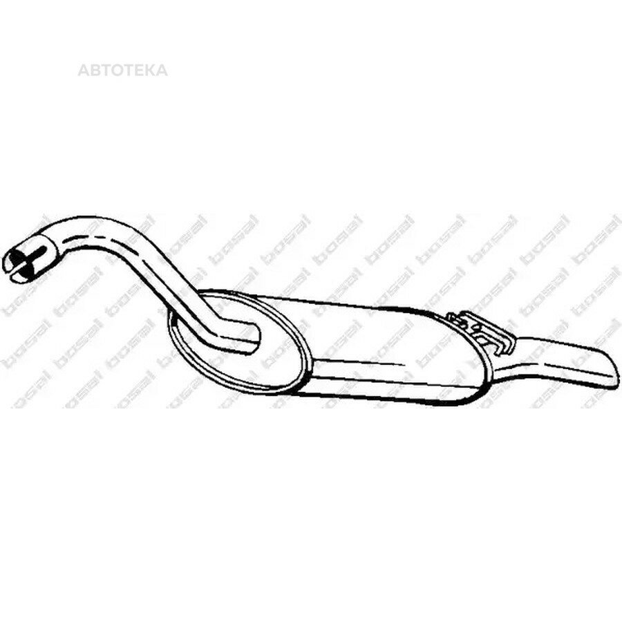 Глушитель задний (AUDI 80 88-91 ) BOSAL 105017