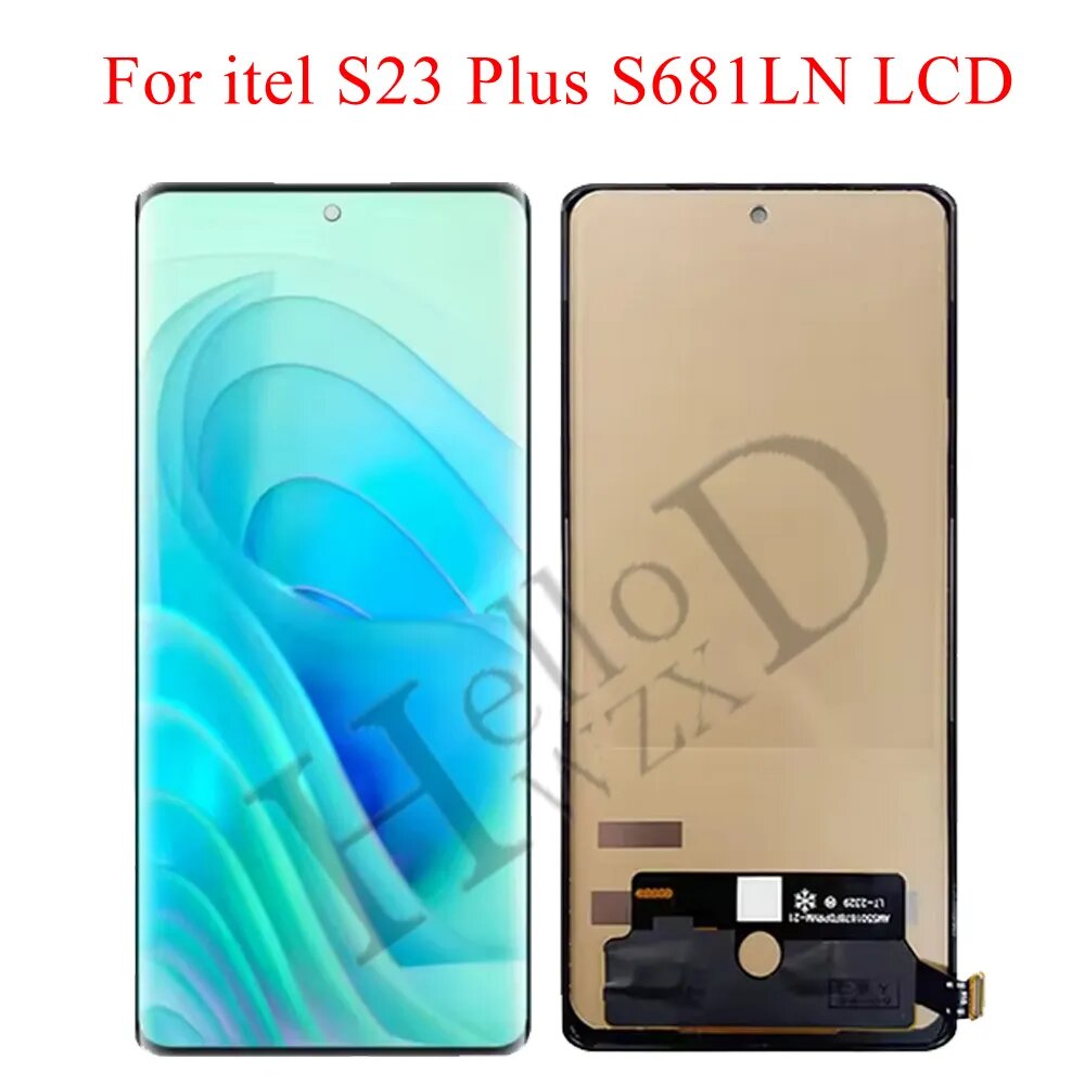 Дисплей на For itel S23 Plus S681LN TFT в сборе с тачскрином Черны